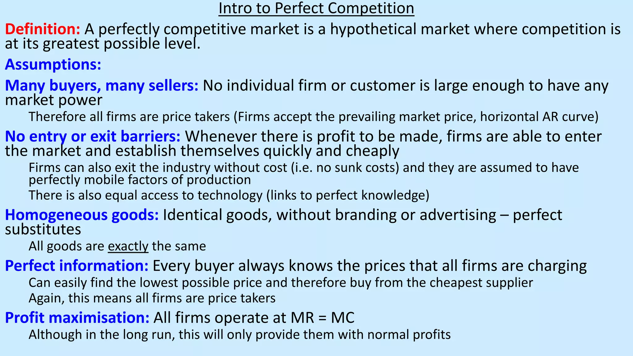 Perfect Competition | PPTX