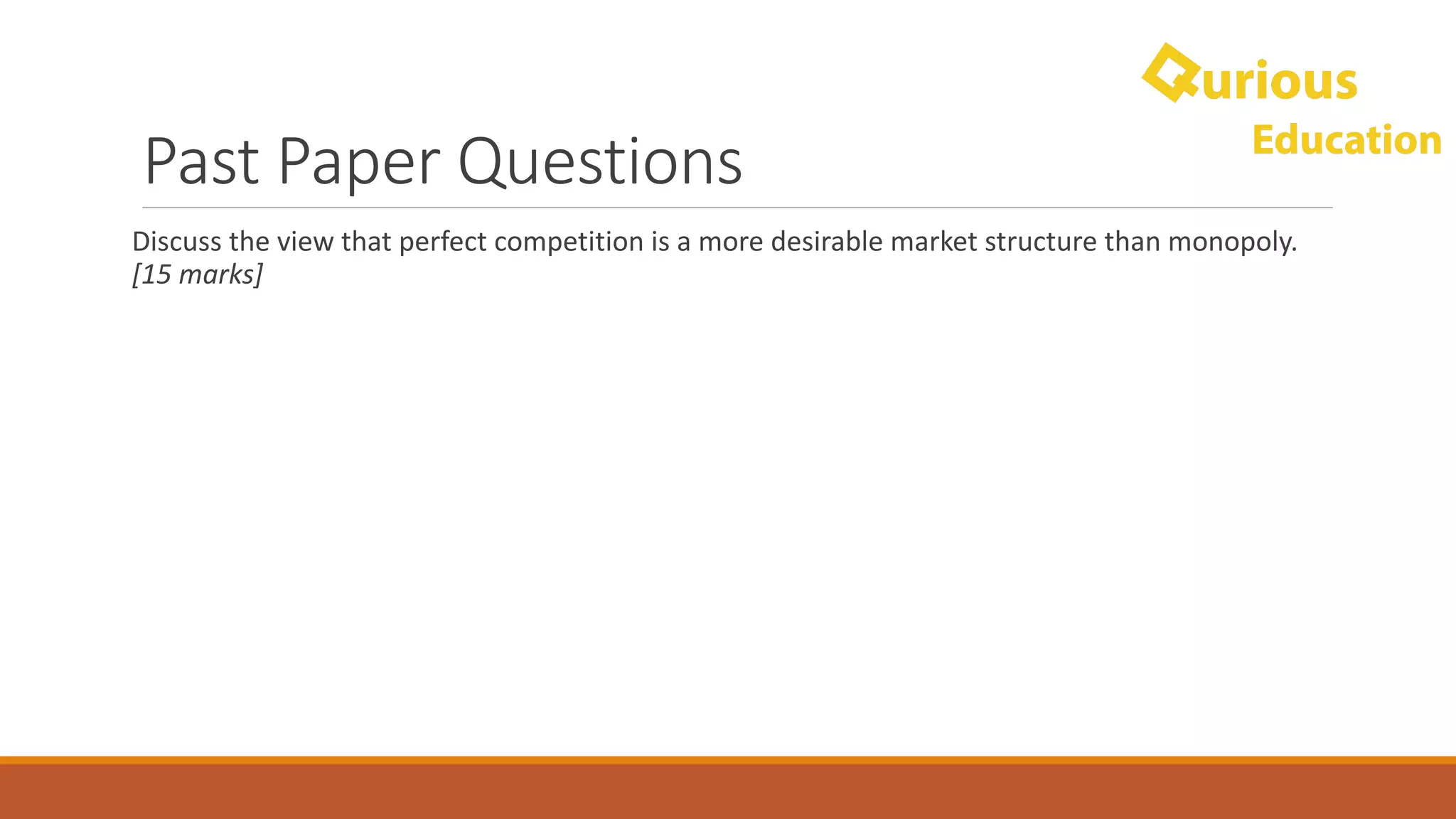 Perfect Competition Essay Questions - IB Economics | PDF