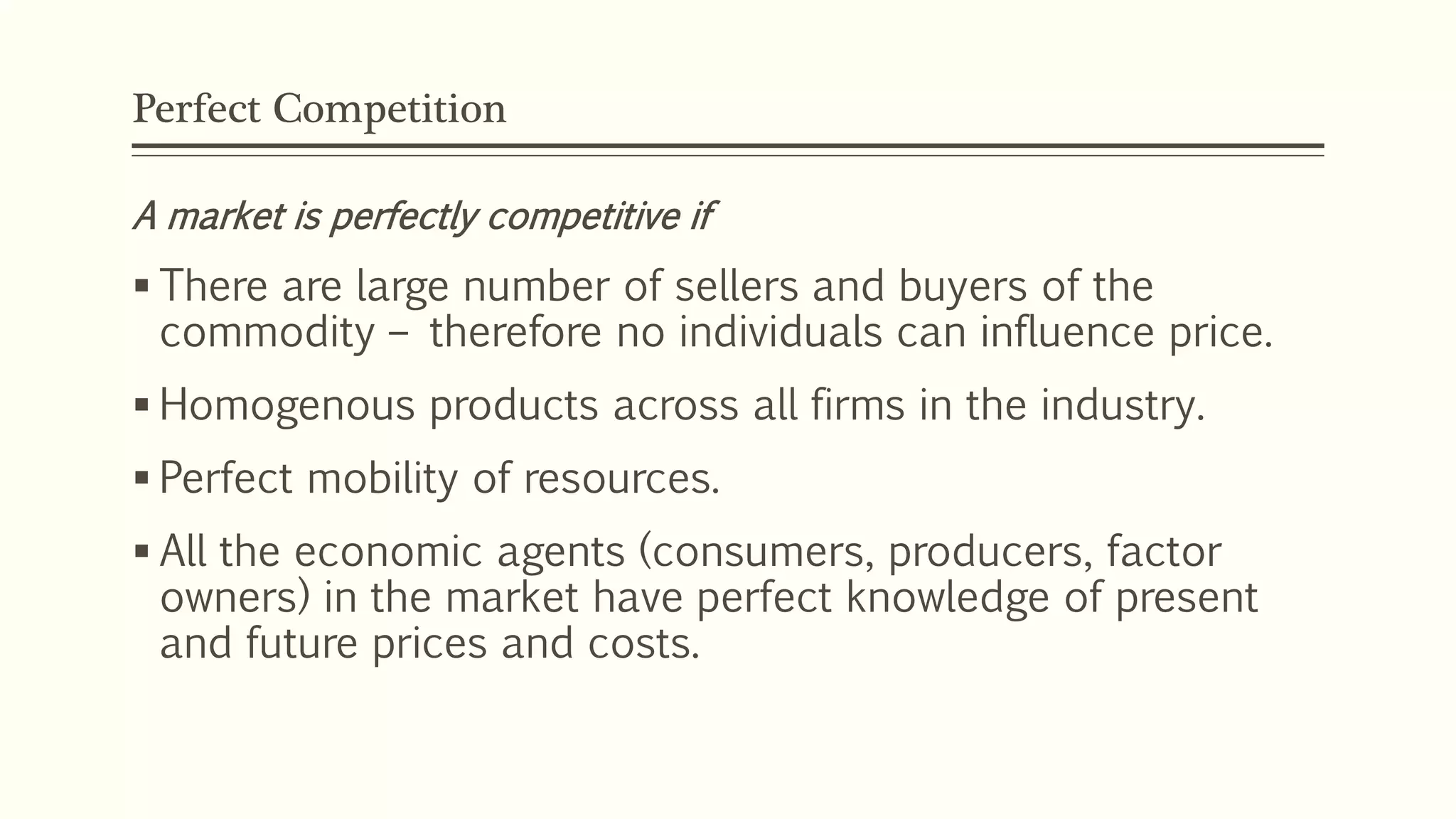 Perfect Competition | PDF