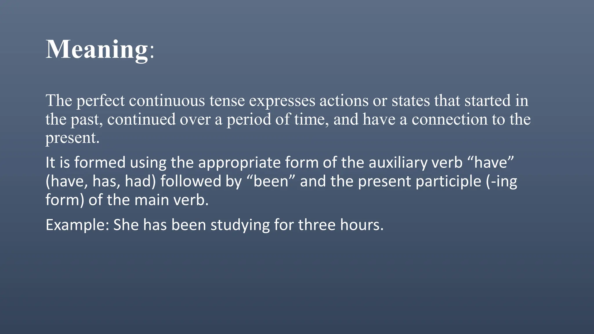 Perfect Continuous Tense Sutherland example | PDF