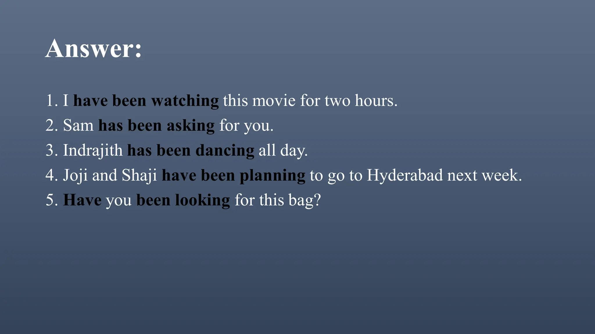 Perfect Continuous Tense Sutherland example | PDF