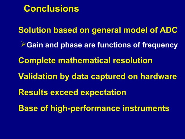 Perfect Data Reconstruction Algorithm Of Interleaved Adc Ppt
