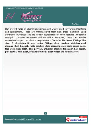 Perfect Engineering Works, Delhi, Castor Fittings | PDF