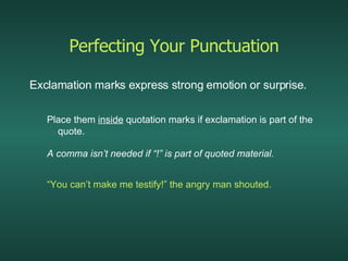 Perfecting Your Punctuation | PPT