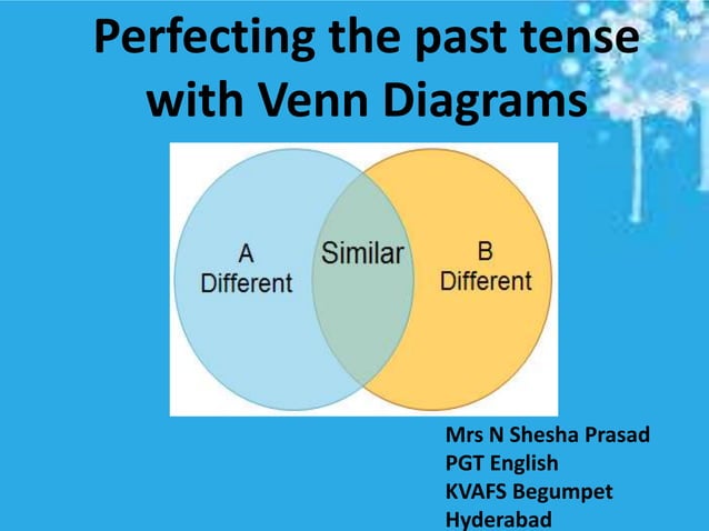 Perfecting the past tense with venn diagrams | PPT
