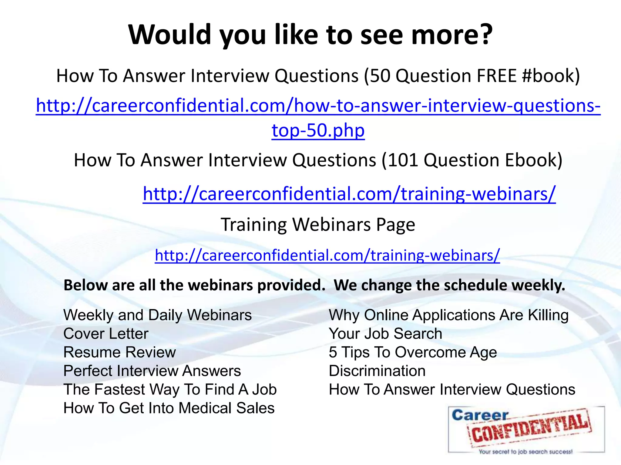 Perfect Interview Answers | PPTX