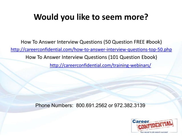 Perfect Interview Answers | PPTX