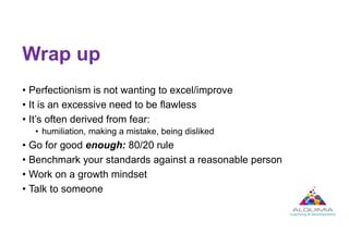 How to ditch perfectionism | PPT