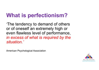 How to ditch perfectionism | PPT