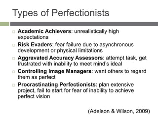 Perfectionism vs excellence | PPT