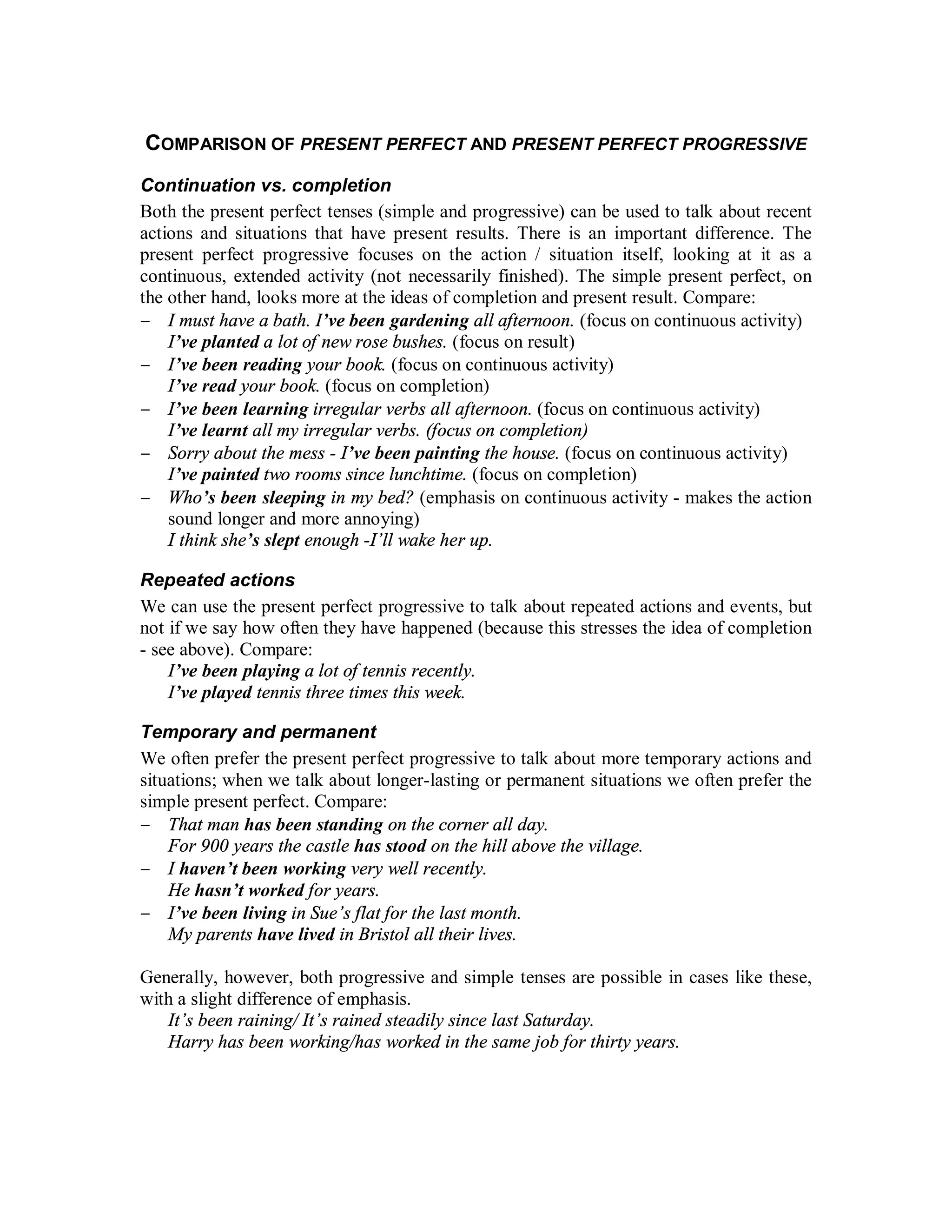 Perfective Tenses | PDF