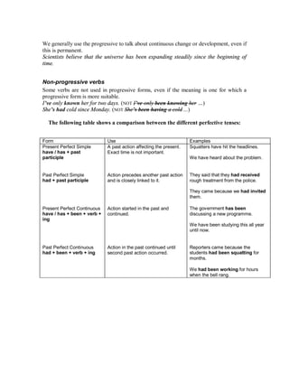 Perfective Tenses | PDF