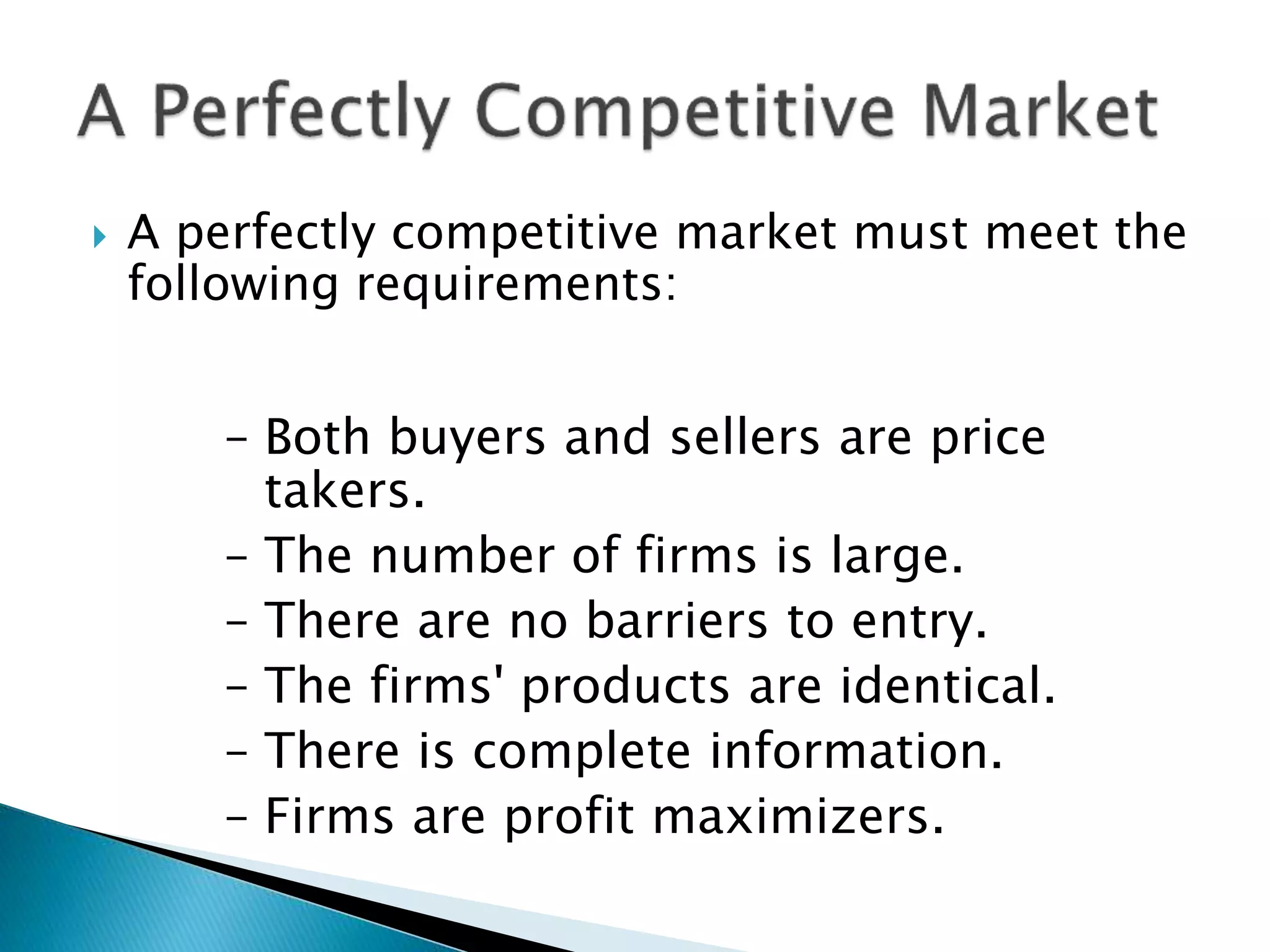 Perfectly competitive market | PPTX