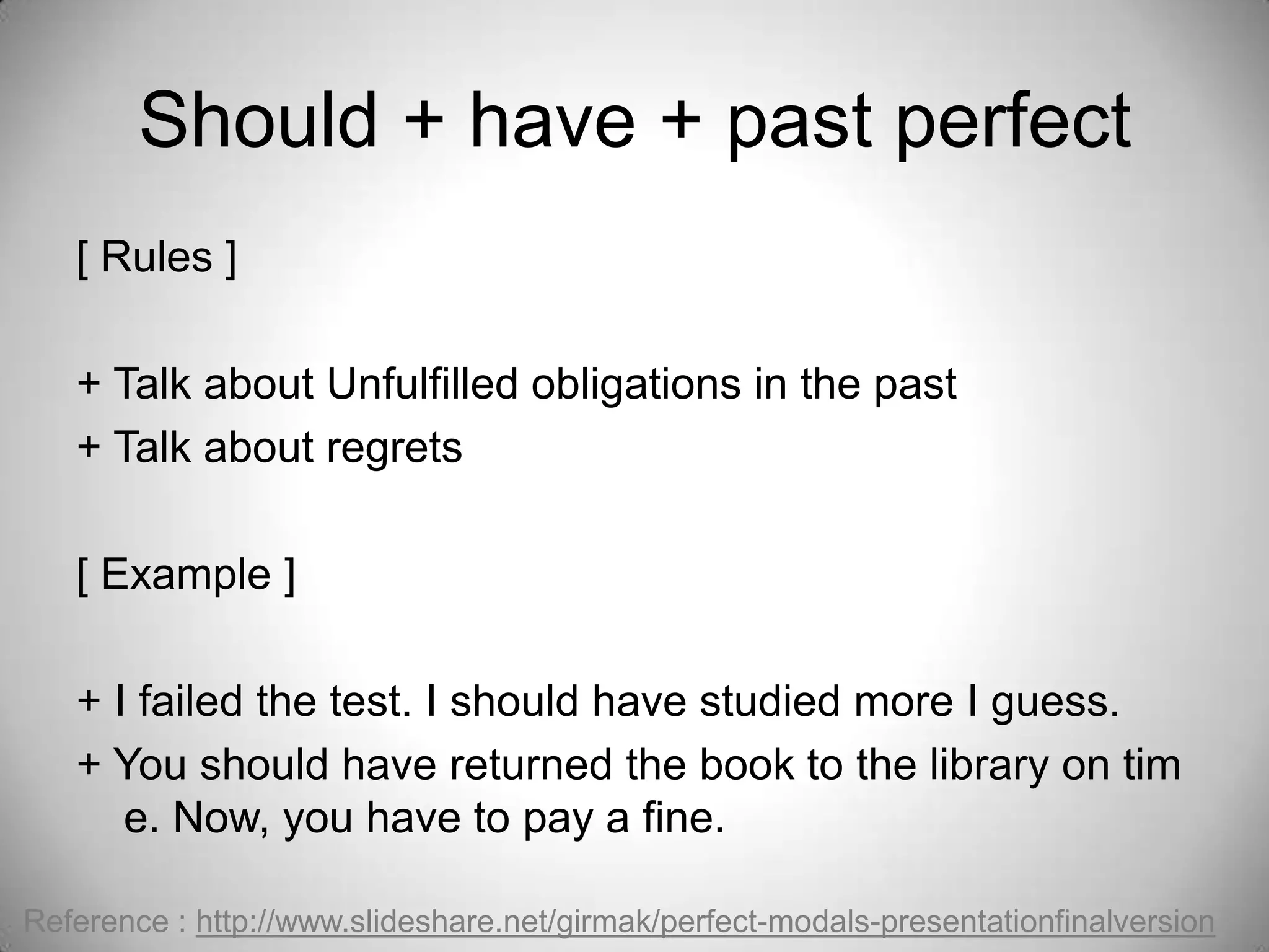 Perfect modals | PPT