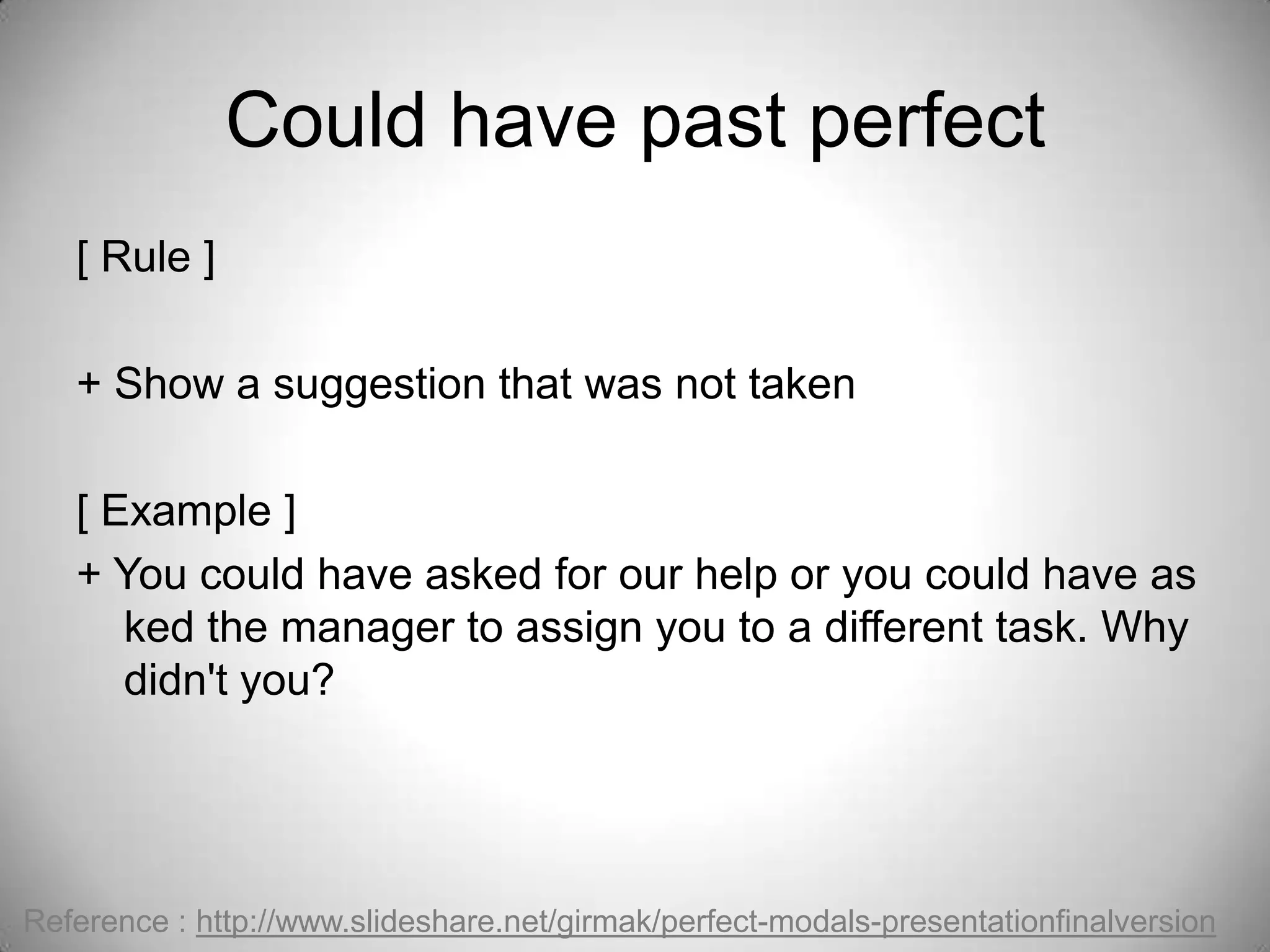 Perfect modals | PPT
