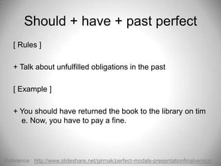 Perfect modals | PPT