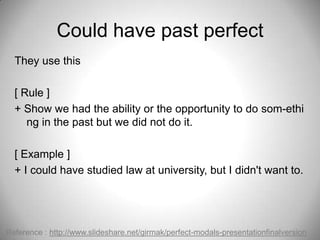 Perfect modals | PPT