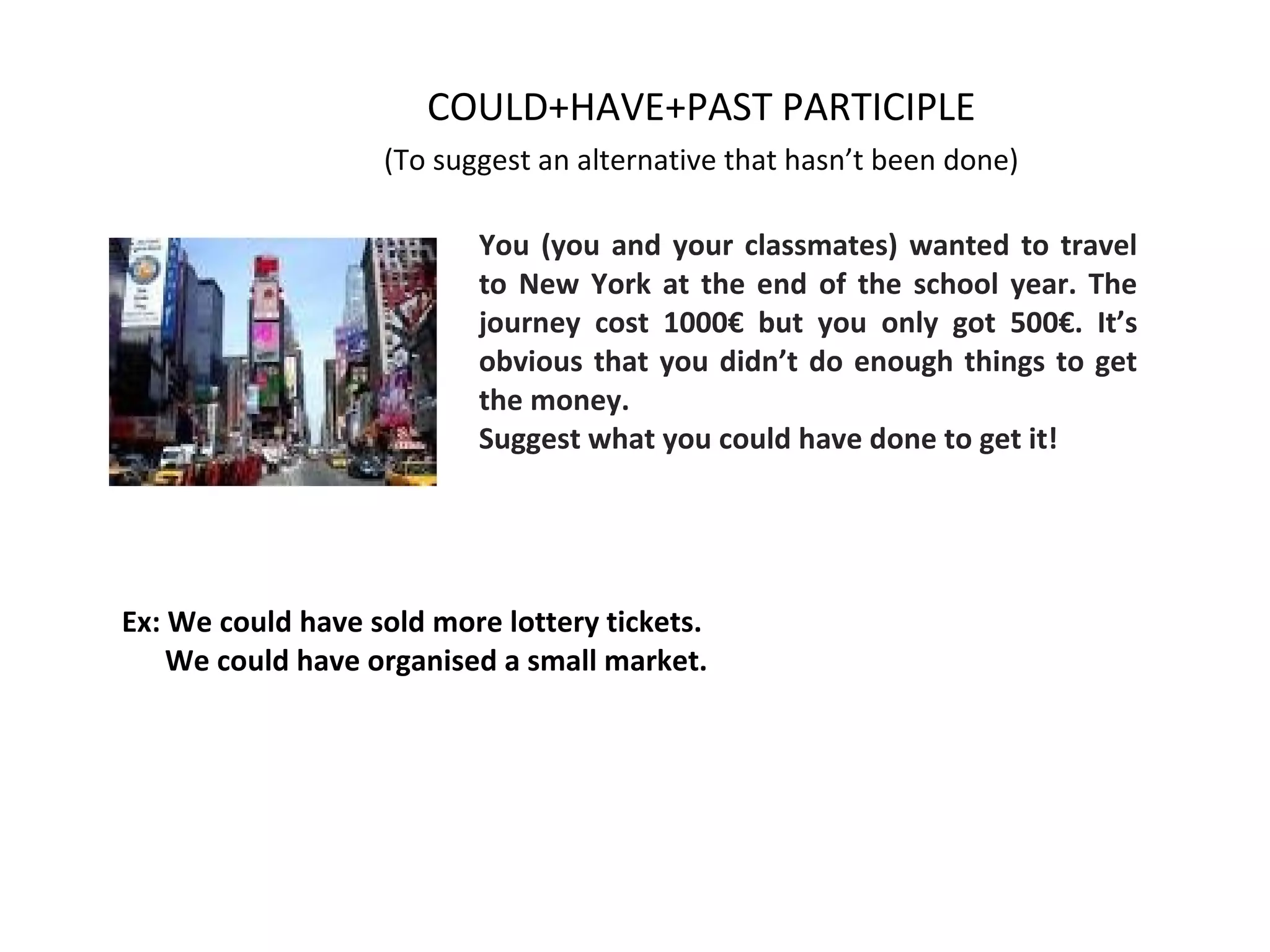 Perfect modals; use and clear examples with funny pictures | PPT