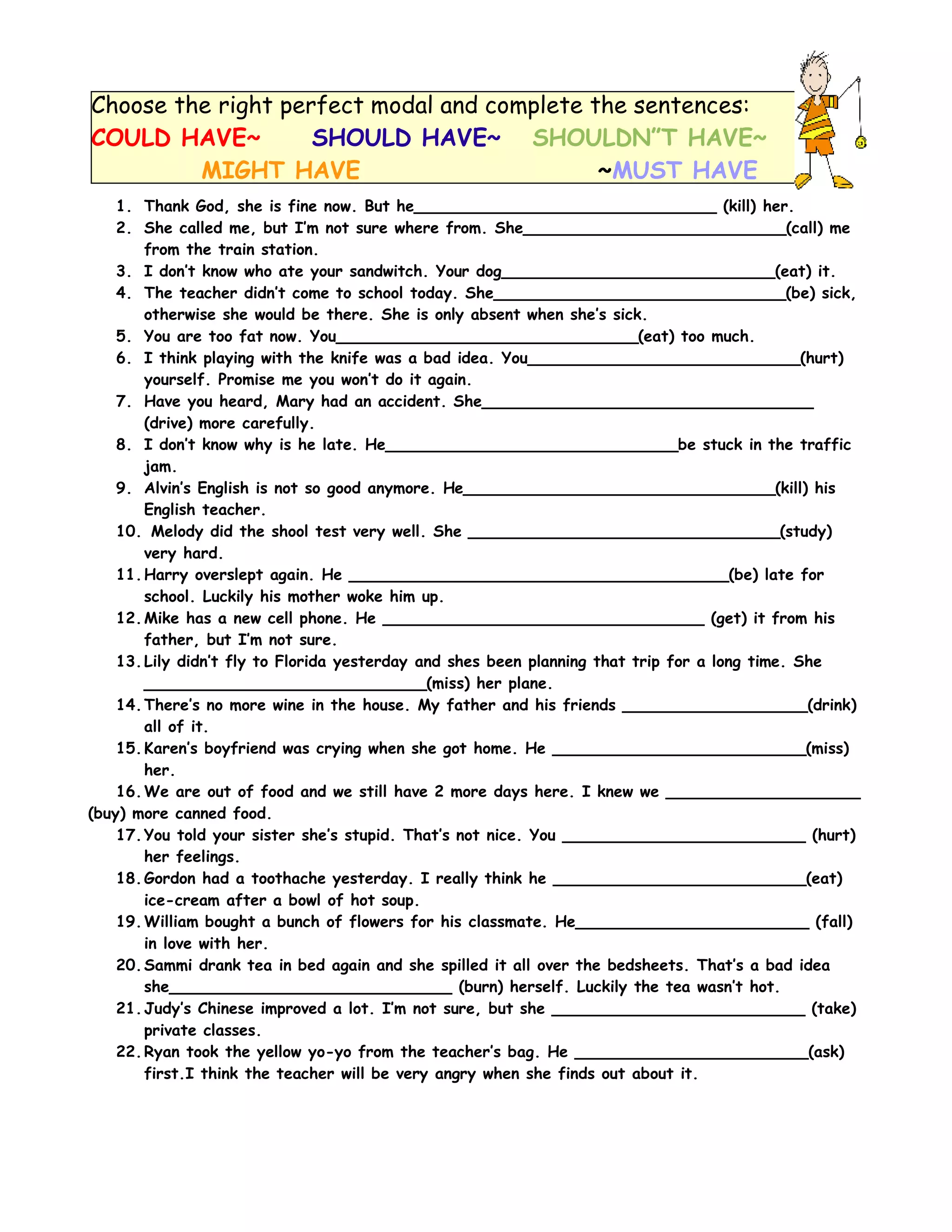 perfect modals-4 | PDF | Food & Drink