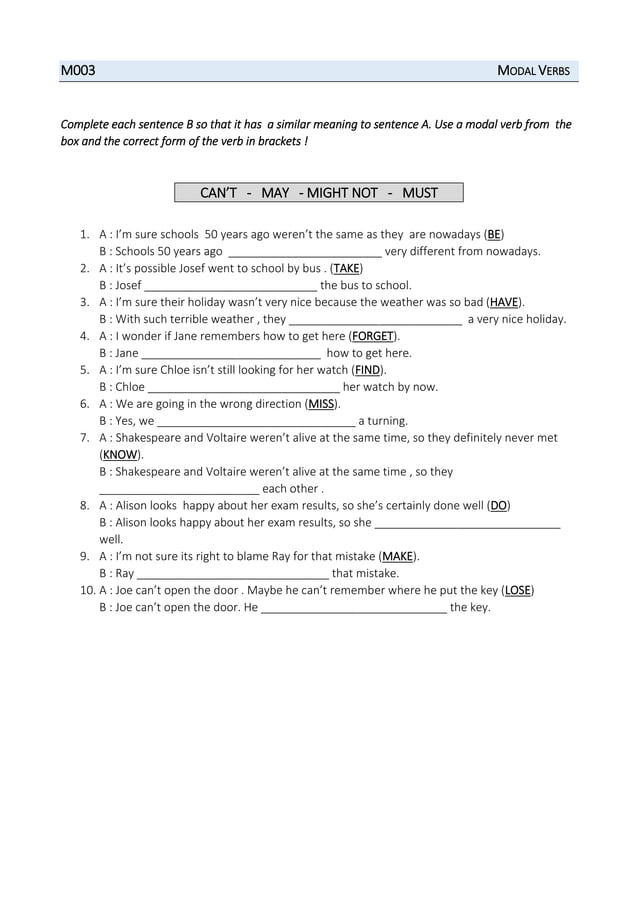 Perfect modals 6-modi | PDF