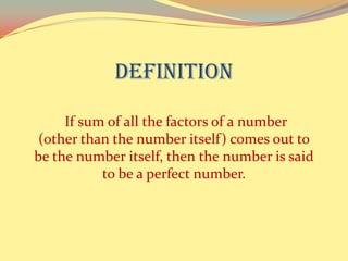 Perfect numbers | PDF
