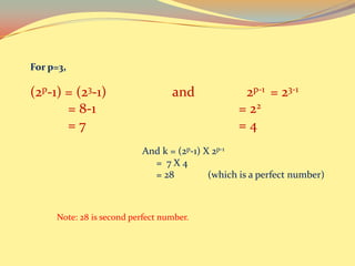 Perfect numbers | PDF