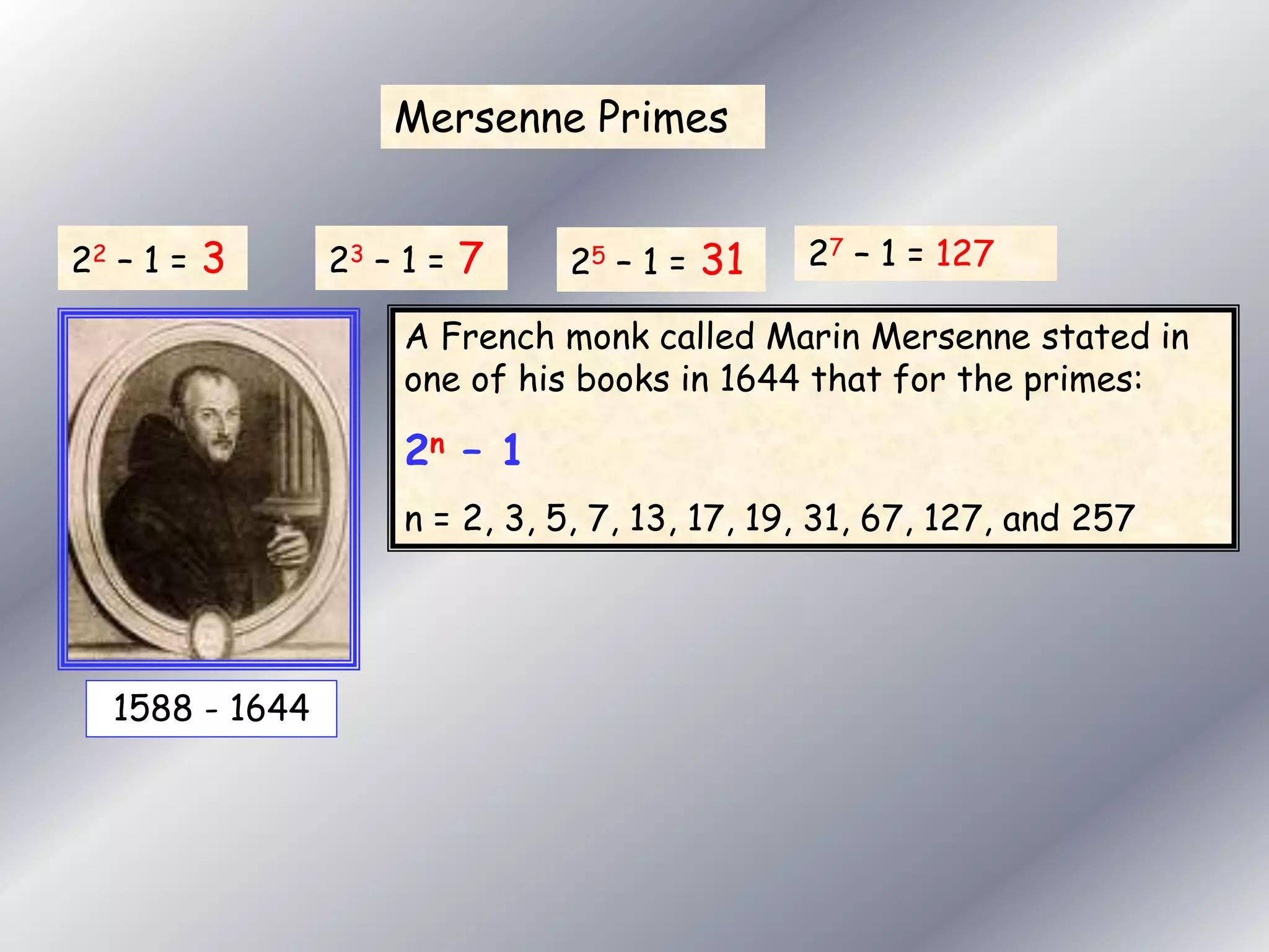 Perfect numbers and mersenne primes | PPTX