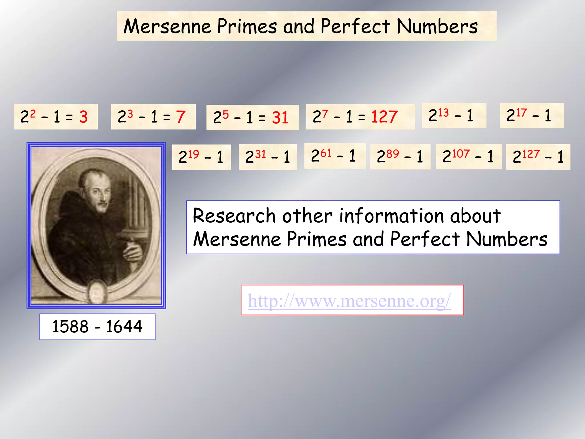 Perfect numbers and mersenne primes | PPTX