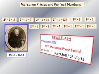Perfect numbers and mersenne primes | PPTX