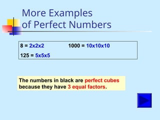 Perfect numbers in mathematics in your daily life.ppt