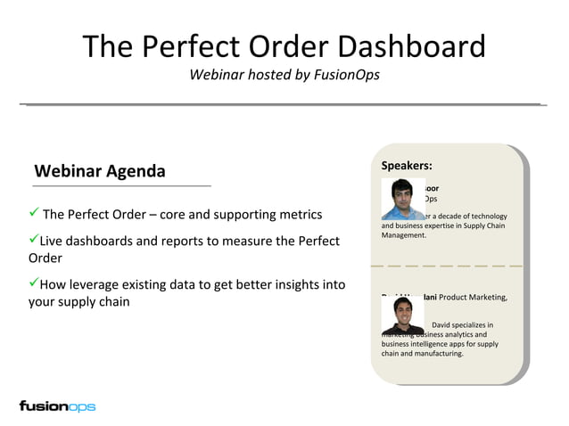 The Perfect Order Dashboard | PPT | Logistics | Business