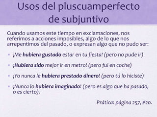 Perfecto y pluscuamperfecto de subjuntivo | PPTX