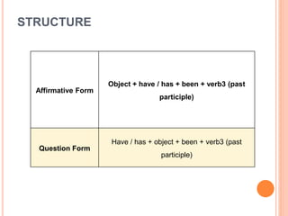Perfect passive | PPT