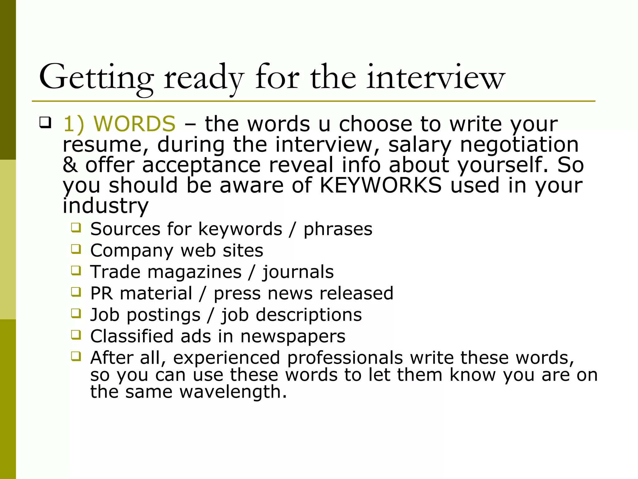 Perfect Phrases For The Perfect Interview | PPT