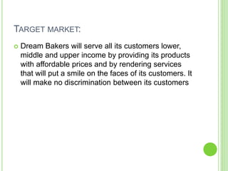 sample marketing plan of a bakery | PPTX