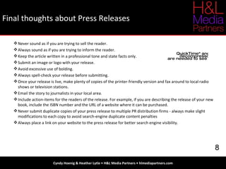 Perfect press kits & press releases | PPT
