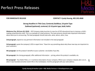 Perfect press kits & press releases | PPT