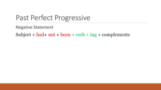Perfect progressive tenses | PPTX