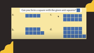 Perfect Square and Square Roots of Numbers | PPTX