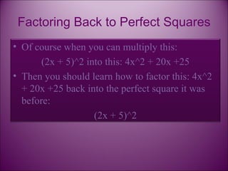 Perfect Squares | PPT