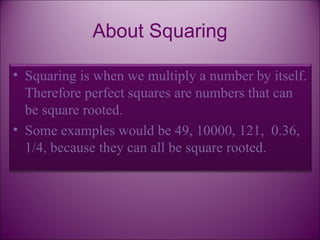 Perfect Squares | PPT