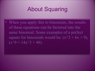 Perfect Squares | PPT