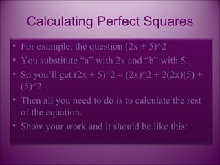 Perfect Squares | PPT