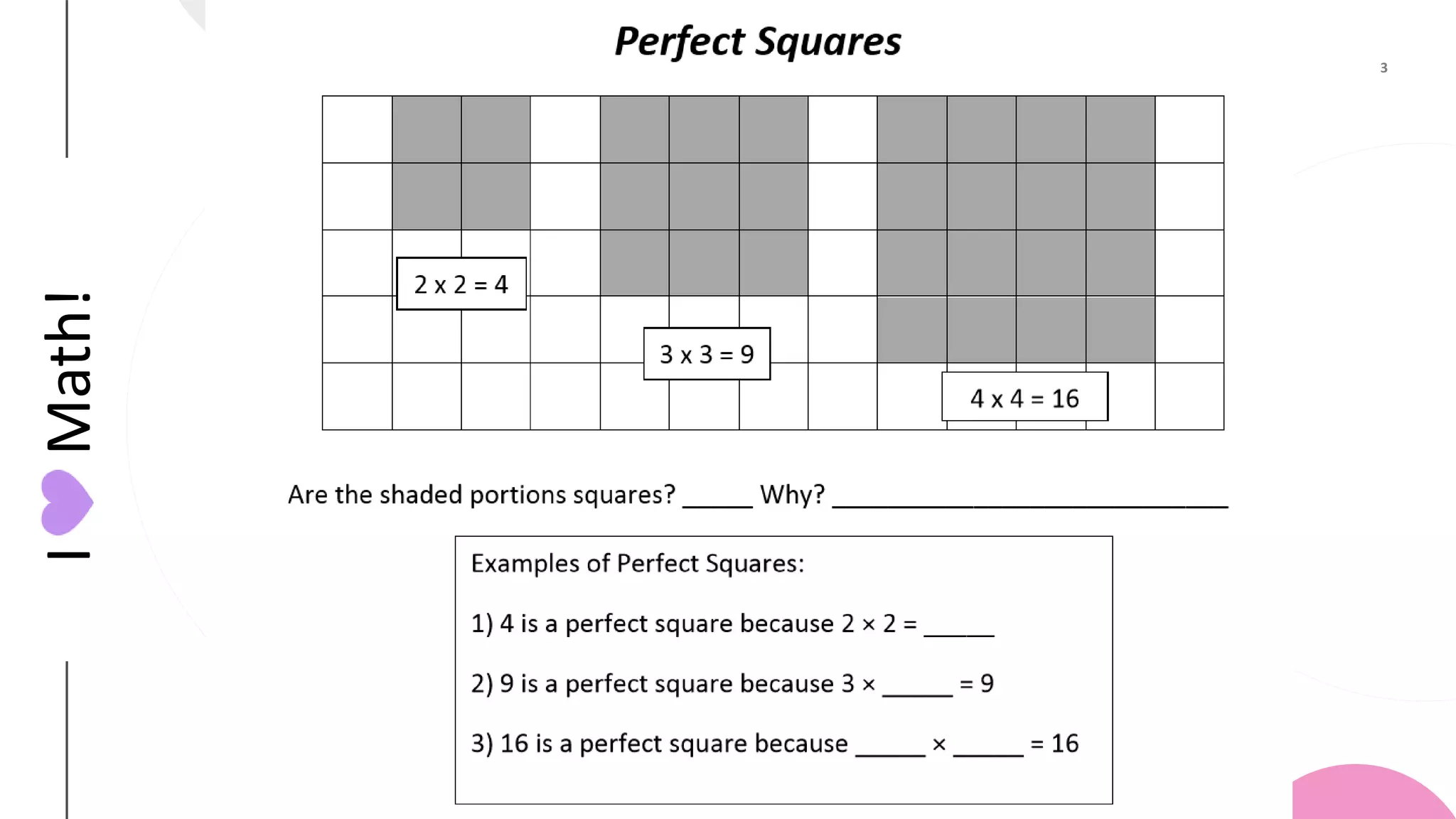 Perfect squares and square roots | PPTX