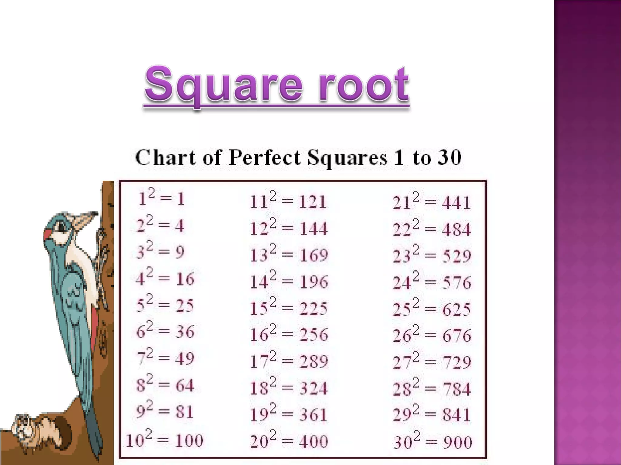 Squares & square roots - class 8th | PPT