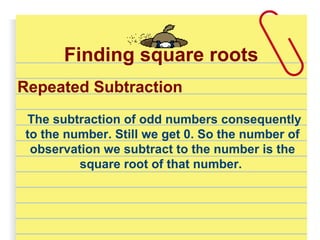 Squares & square roots - class 8th | PPT