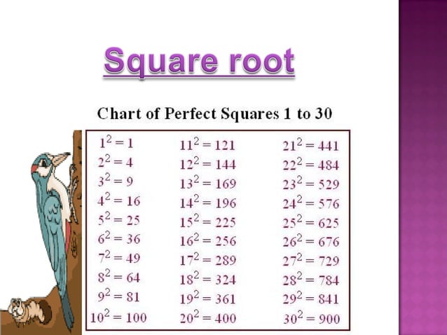 Squares & square roots - class 8th | PPT | Science