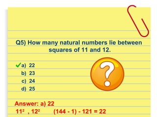Squares & square roots - class 8th | PPT