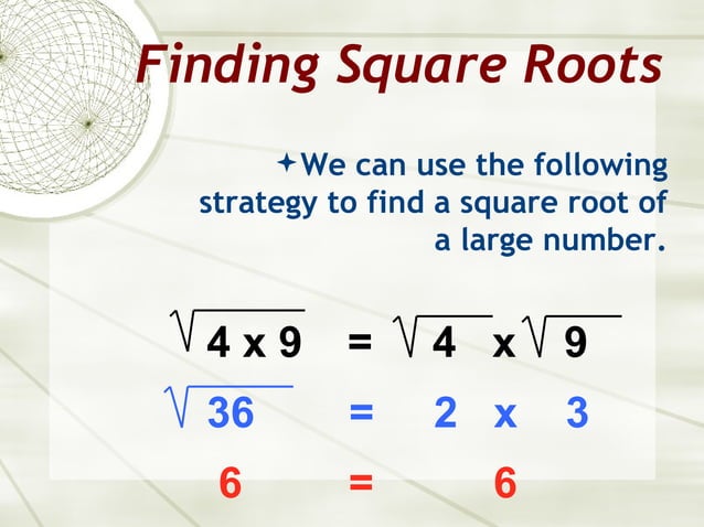 Perfect squares & square roots lesson 12 | PPT | Free Download
