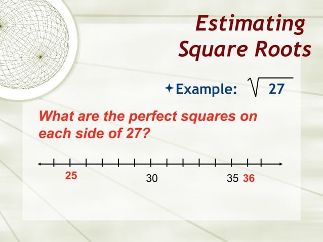Perfect squares & square roots lesson 12 | PPT
